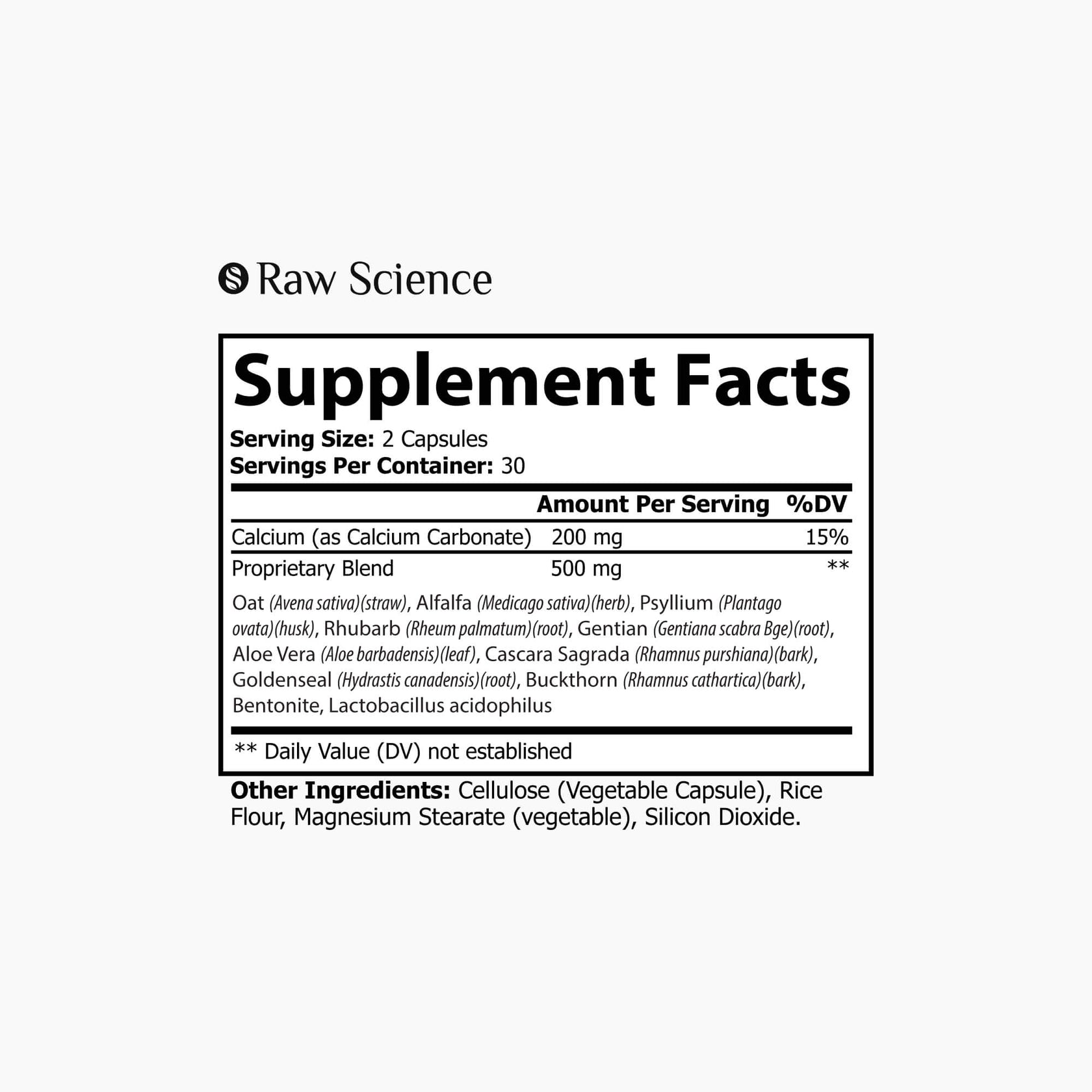 Colon Cleanse Pills Colon Detox Supplement For Men And Women 60 Capsules Raw Science